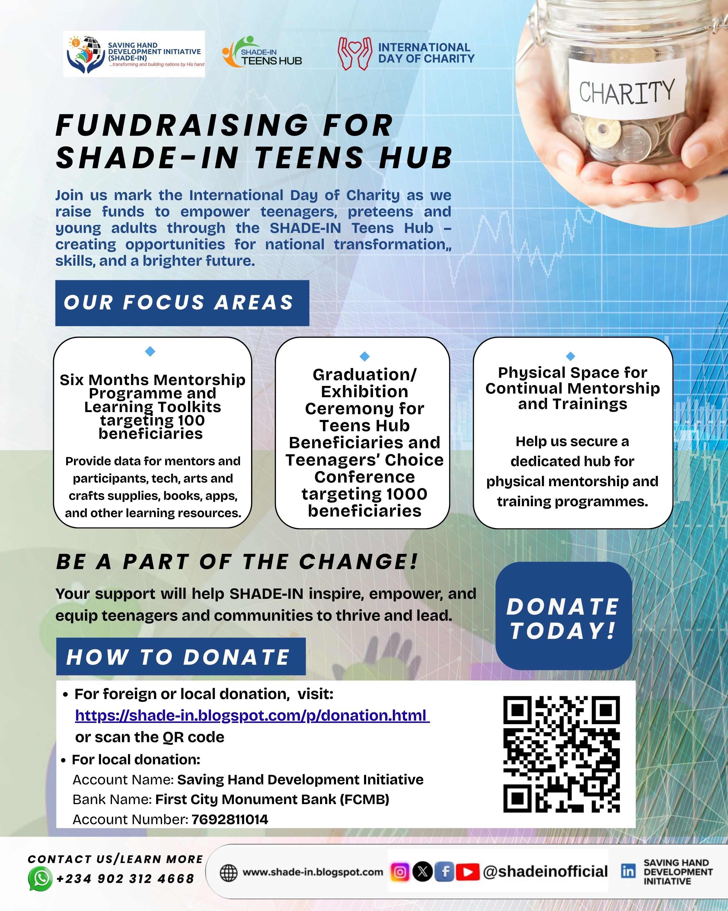 Show Love to Saving Hand Development Initiative (SHADE-IN) on Selar - Selar