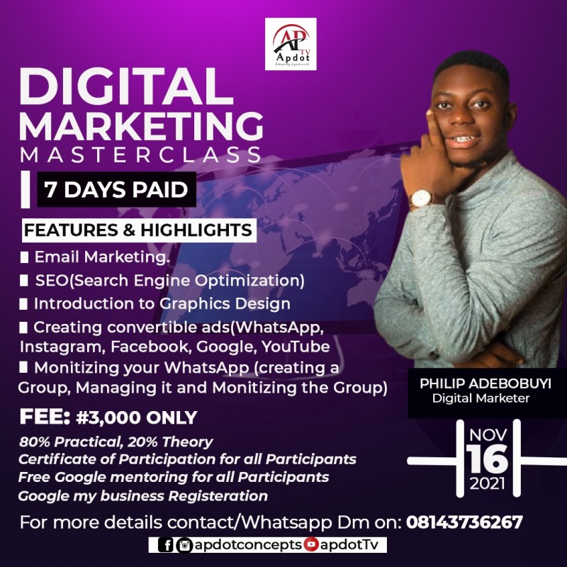 Buy DIGITAL MARKETING MASTERCLASS by Adebobuyi Philip on Selar