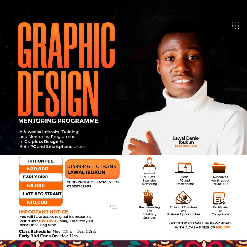 Buy Graphic Design mentoring programme by Ibukun Lawal on Selar