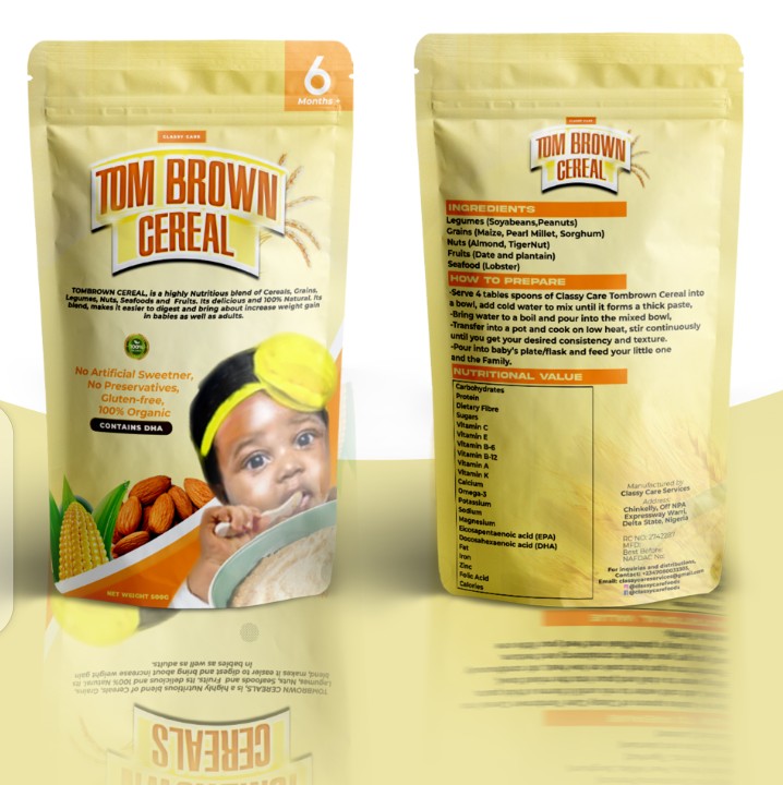 Buy Classy Care Tom Brown Cereal by Classy Care Services on Selar