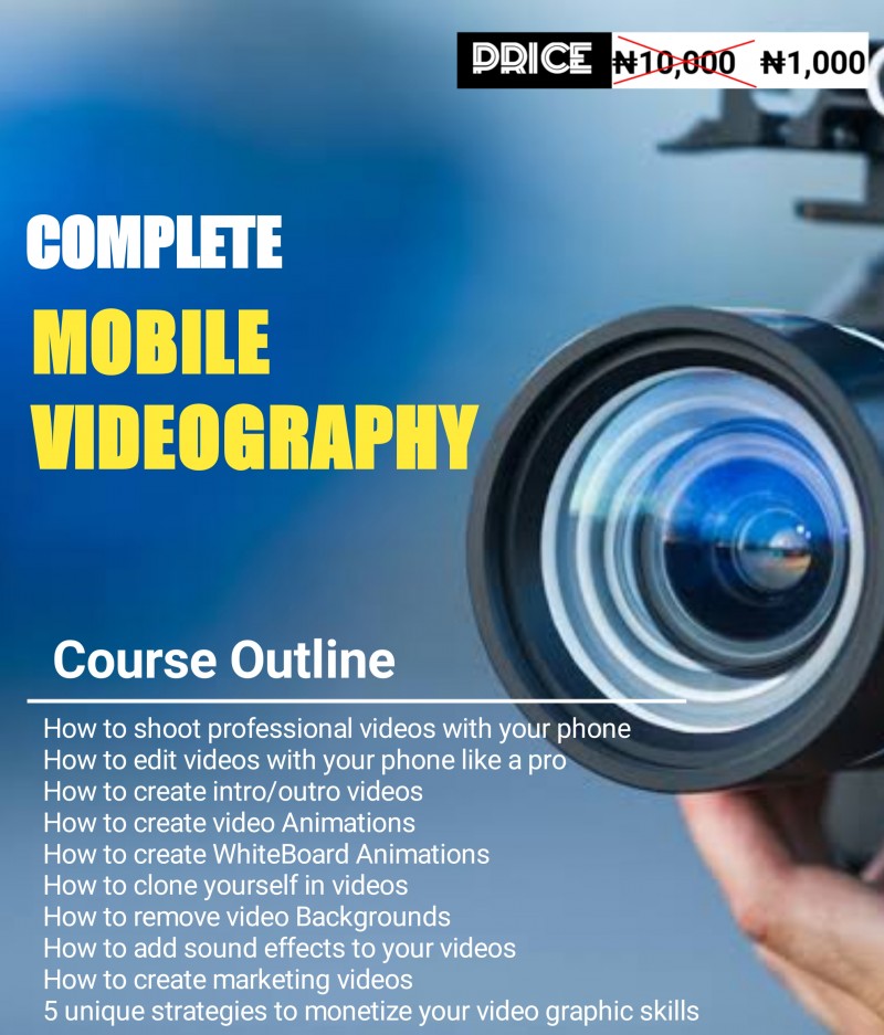 Buy Videography Course by Daniel Bassey on Selar
