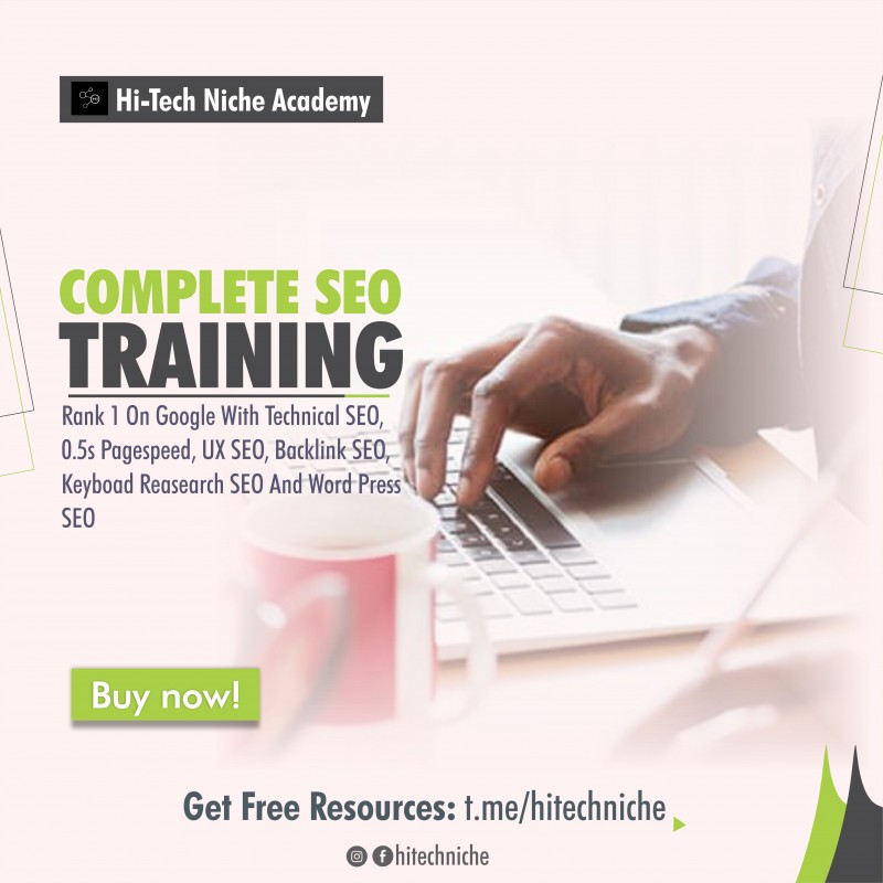 Buy Complete SEO Training by Hi-Tech Niche Academy on Selar