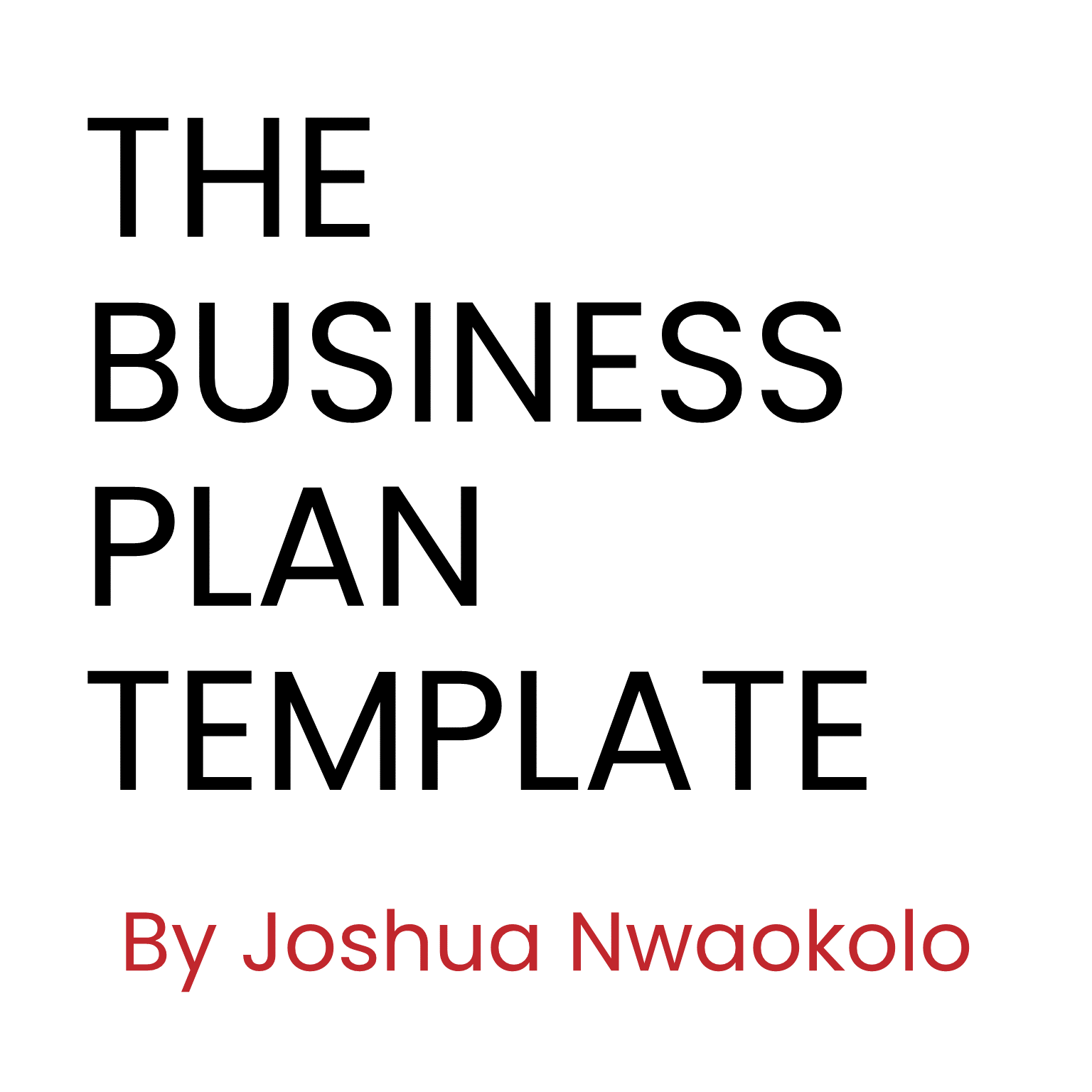 Buy Business Plan Template by Joshua Nwaokolo on Selar