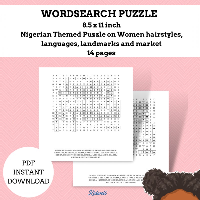 Buy Word Search Puzzle ( Hairstyles, Landmarks, Languages and Market ...