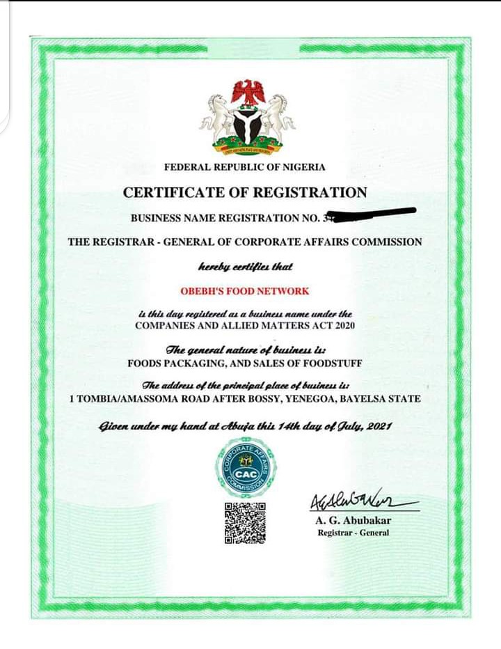 Buy Cac business registration by Damilare ajani on Selar