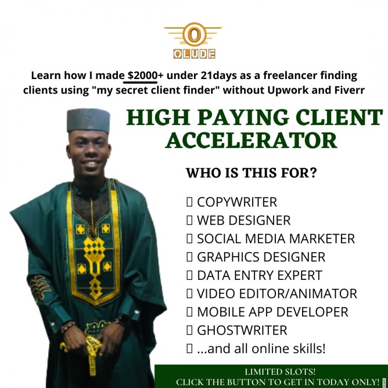 Buy High Paying Client Accelerator by Olufunmilayo Dare on Selar