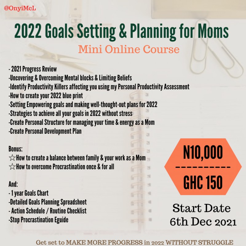 Buy 2022 Goals Setting & Planning Online Course for Moms by ...