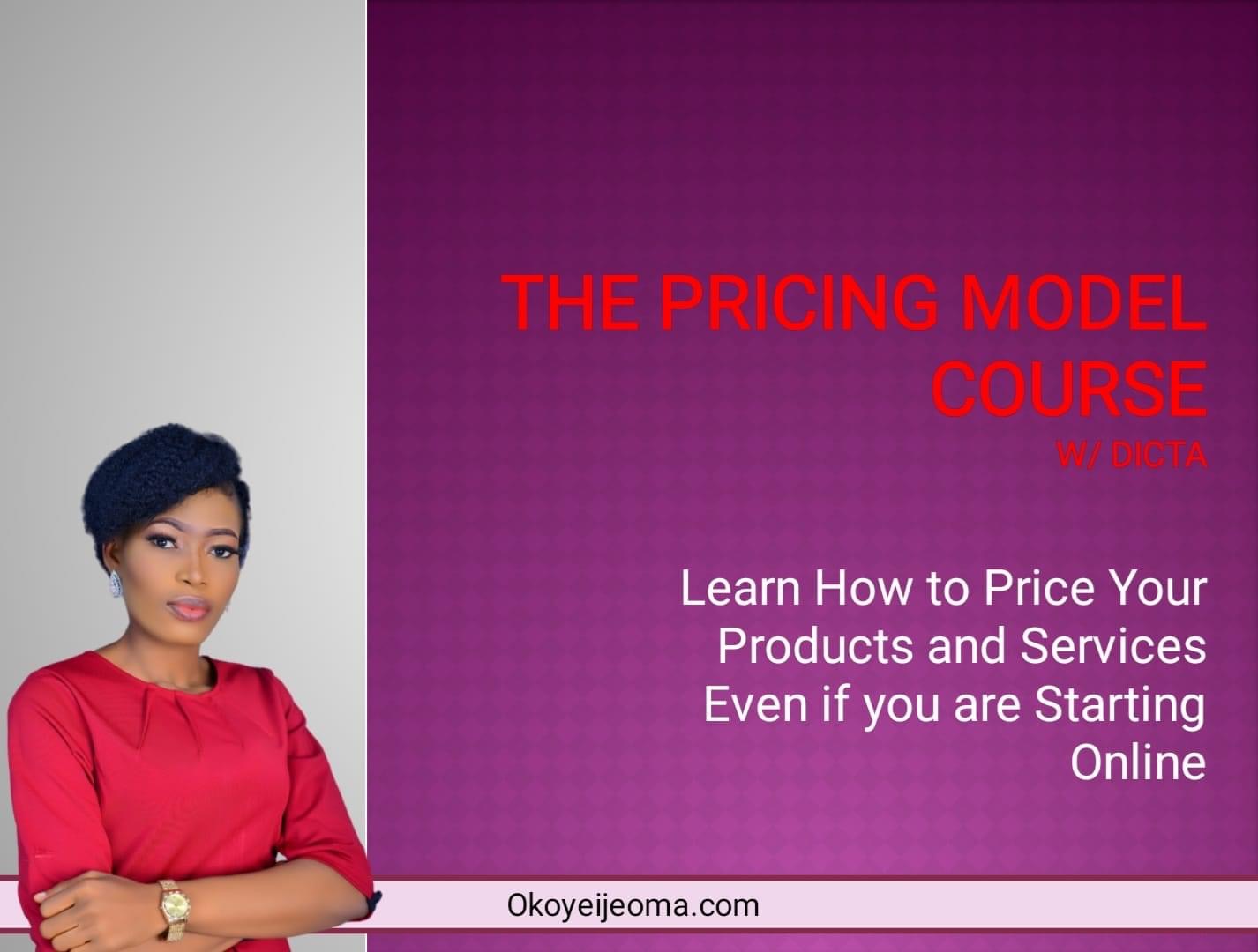 Buy THE PRICING MODEL COURSE by Ijeoma Dicta on Selar