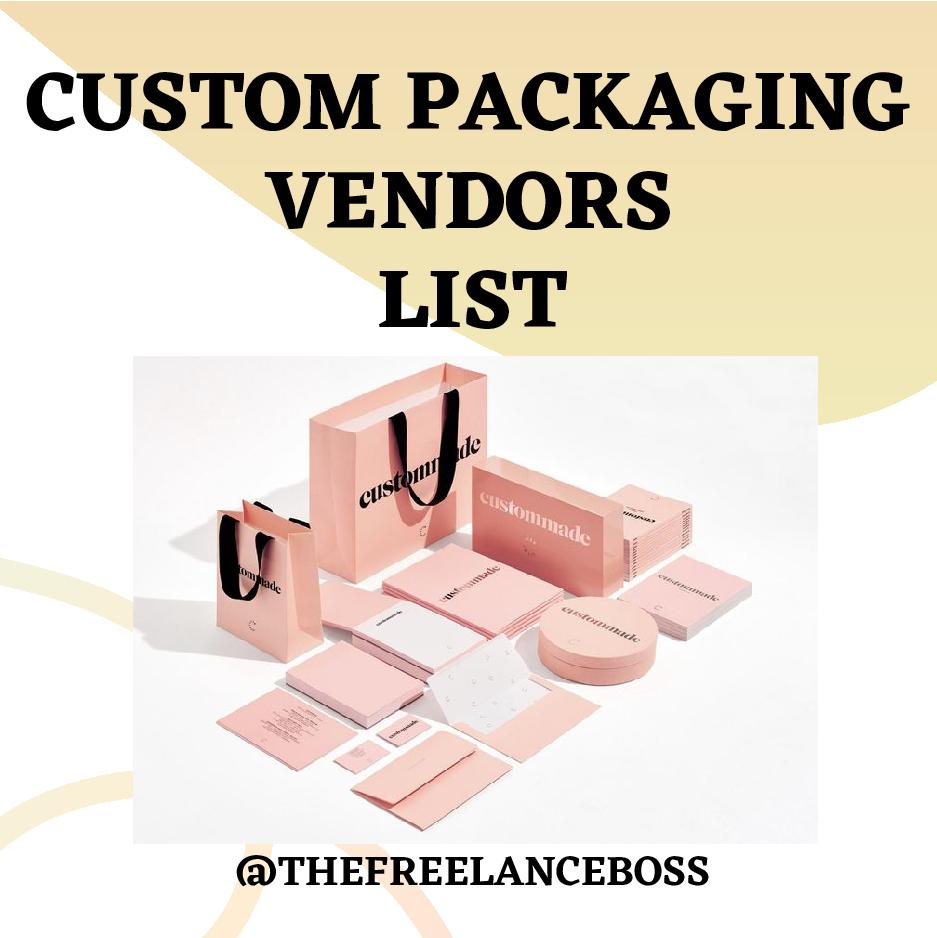 Buy CUSTOM PACKAGING VENDORS LIST by The Freelance Boss on Selar