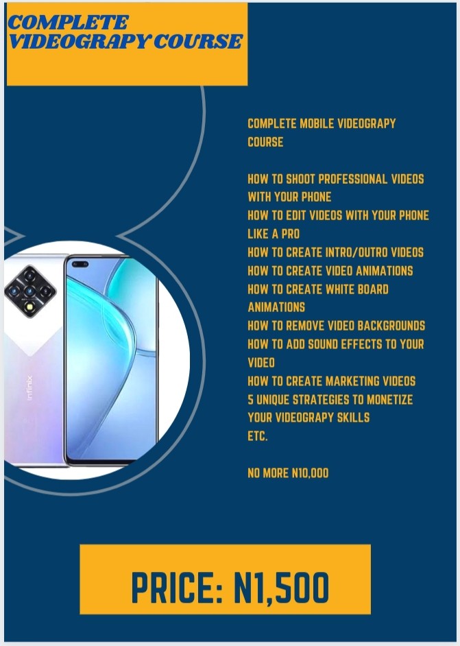 Buy Complete Videography Course by Victor Nwoke on Selar