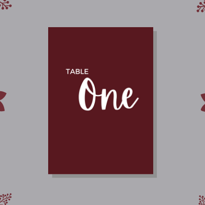 Buy 5x7 Wine Color Table Numbers 1-20 Instant Download Printable ...
