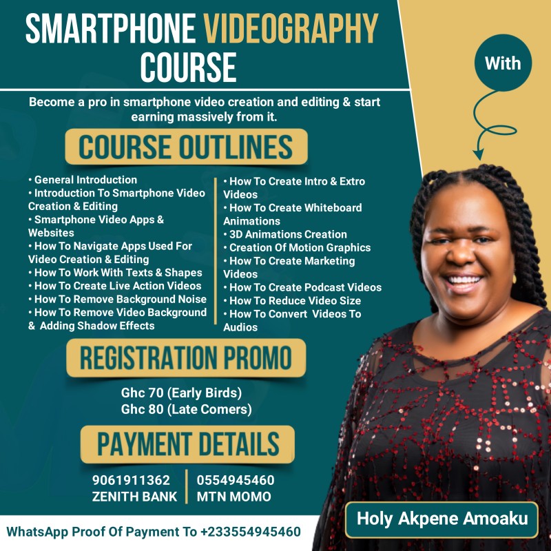 Buy SMARTPHONE VIDEO CREATION AND EDITING by Holy Akpene Amoaku on Selar