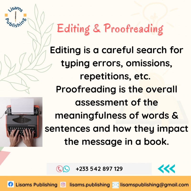 Buy Editing And Proofreading of Manuscripts by Lisams Publishing on Selar