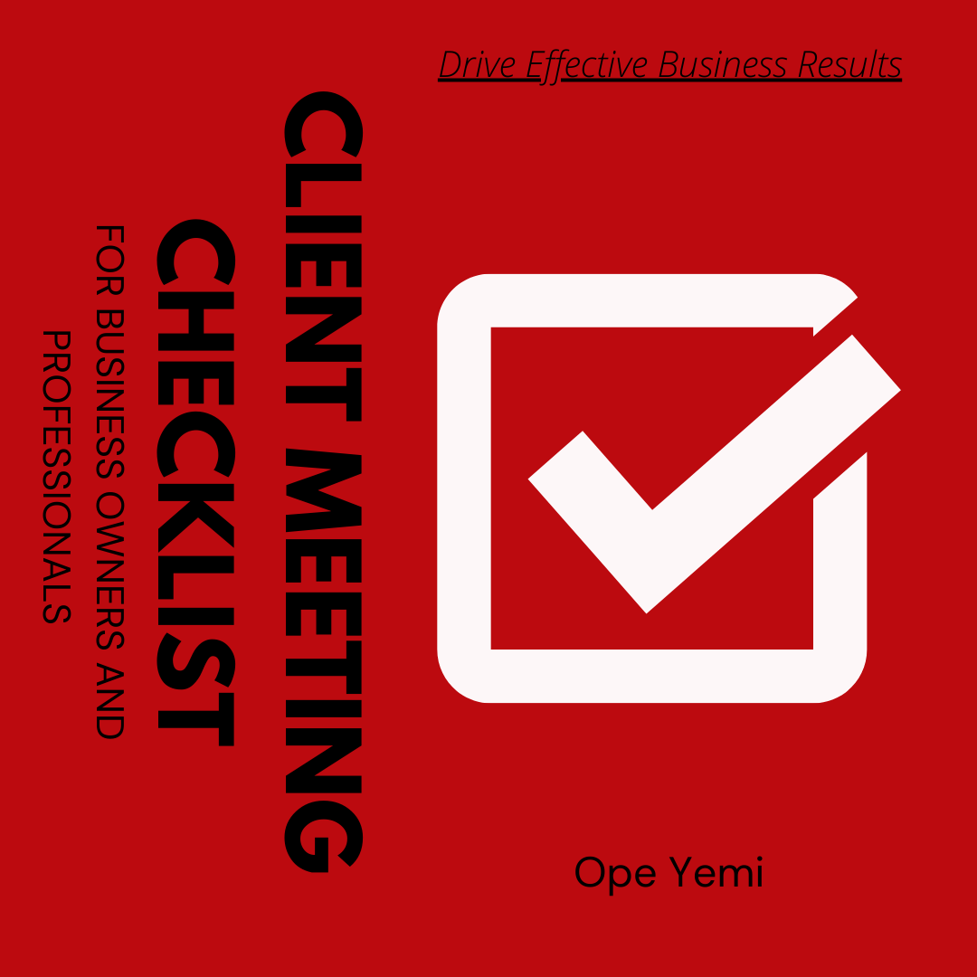 Get FREE BOOK — Client Meeting Checklist by Ope Yemi by Ope Yemi on Selar