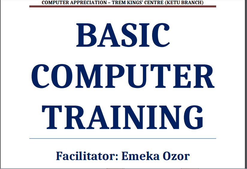 Get COMPUTER APPRECIATION TRAINING MANUAL PDF VERSION by Emeka Ozor on Selar
