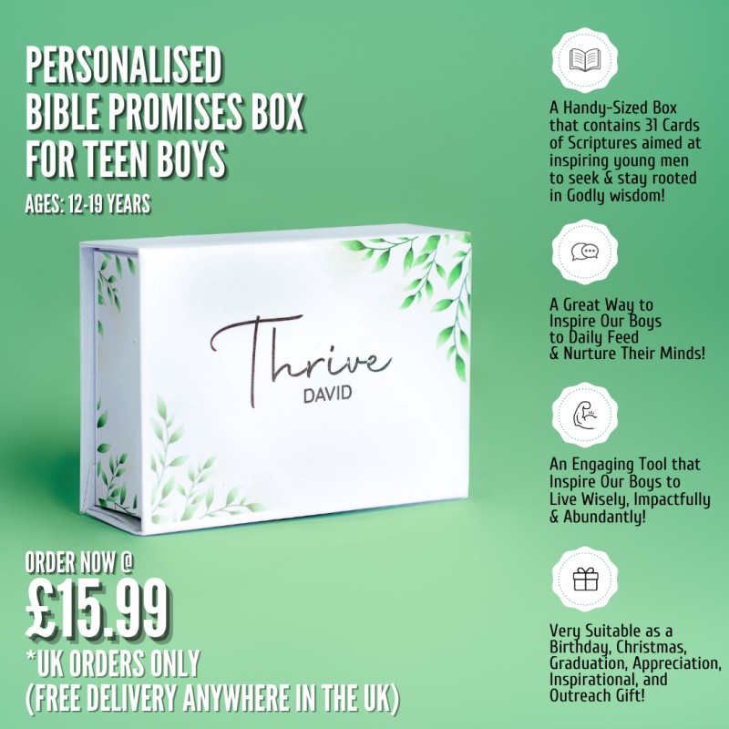 Buy Personalised Bible Promises Box for Teen Boys by 2Nurture Gifts on ...