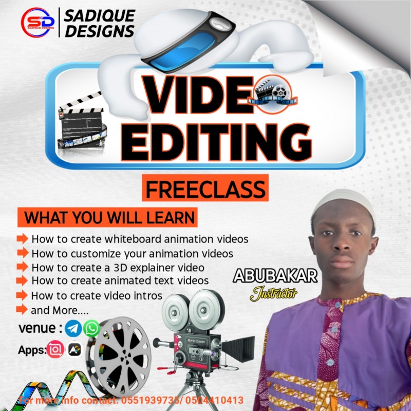 Buy Video Editing and white board animation masterclass by Adams ...