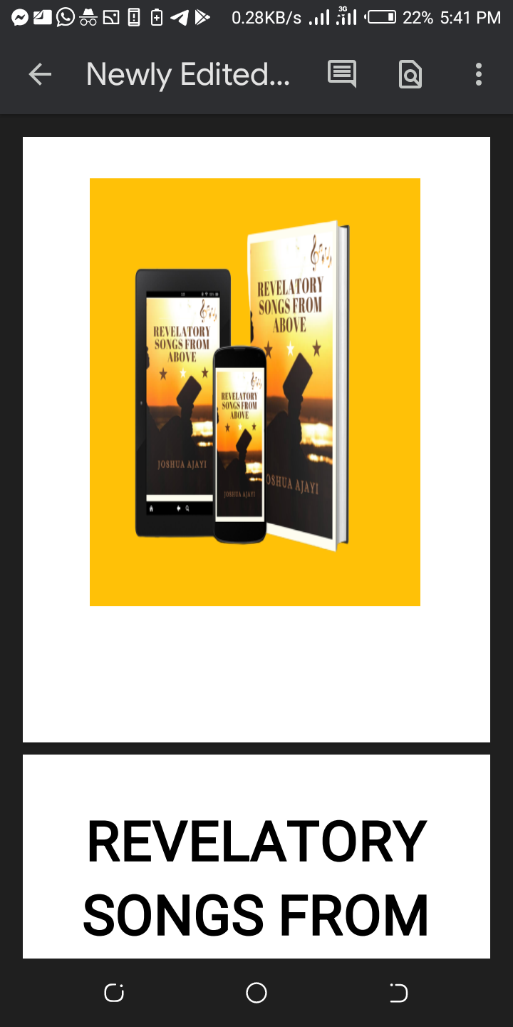 Buy REVELATORY SONGS FROM ABOVE by Ajayi Joshua Olasunkanmi on Selar