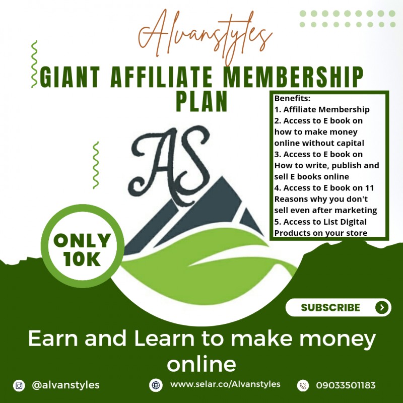 Buy The Giant Affiliate Membership Plan - GAMP by Alvan Styles on Selar