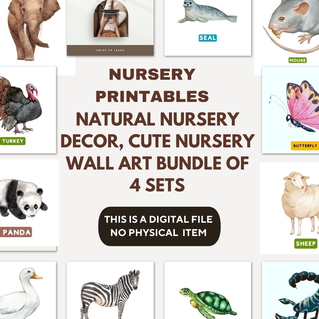 Buy Printable Art Safari Animal Prints Nursery Wall Art Safari