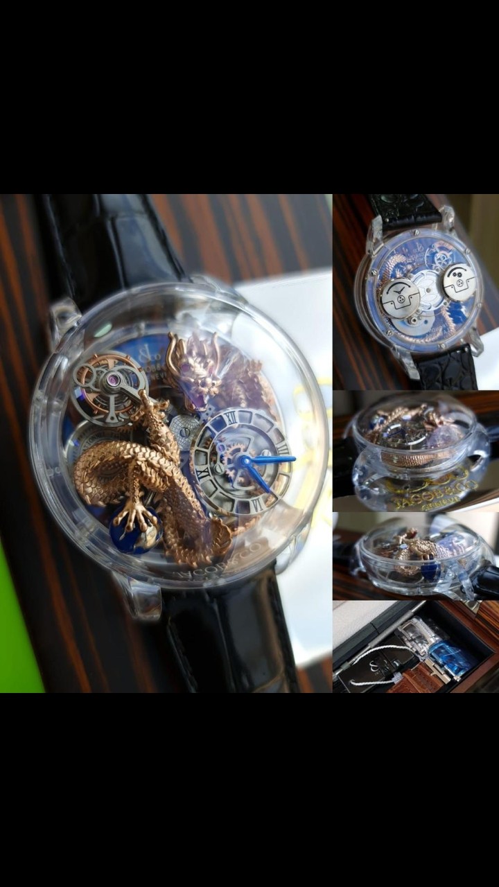 Buy Jacob & Co Skeleton Automatic Rose Gold Leather watch by Eze ...