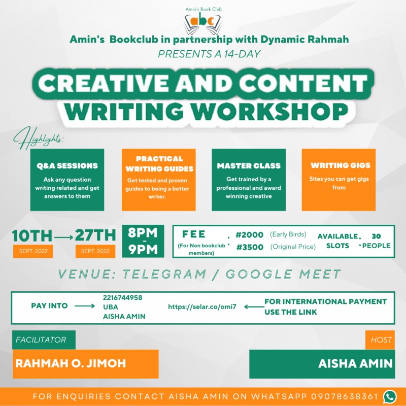 Buy Creative and Content Writing Workshop by Aisha Amin on Selar