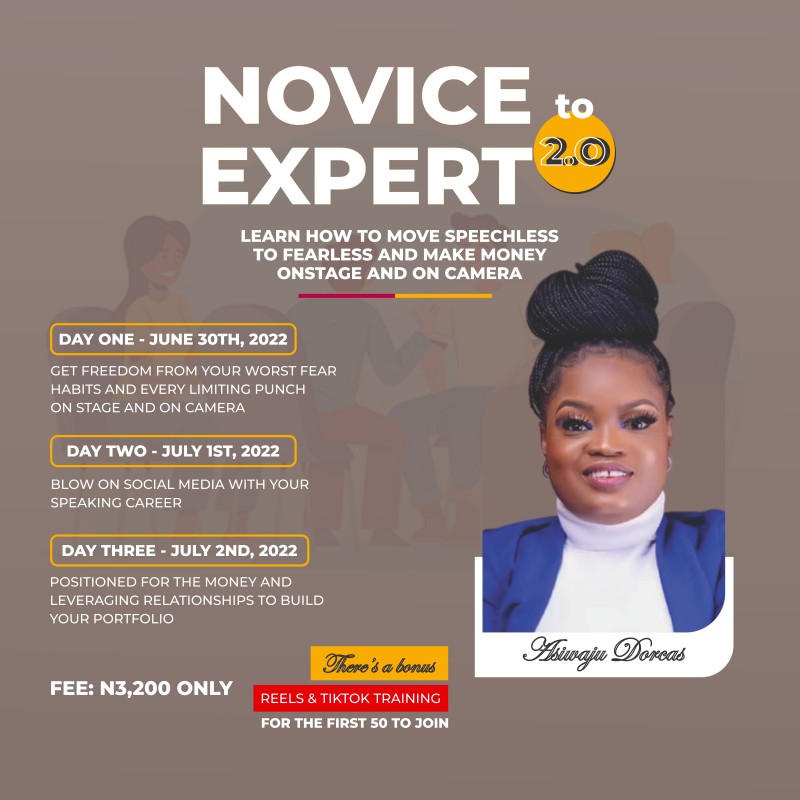 Buy NOVICE TO EXPERT (Cohort 2) - Move From Speechless To Fearless by ...