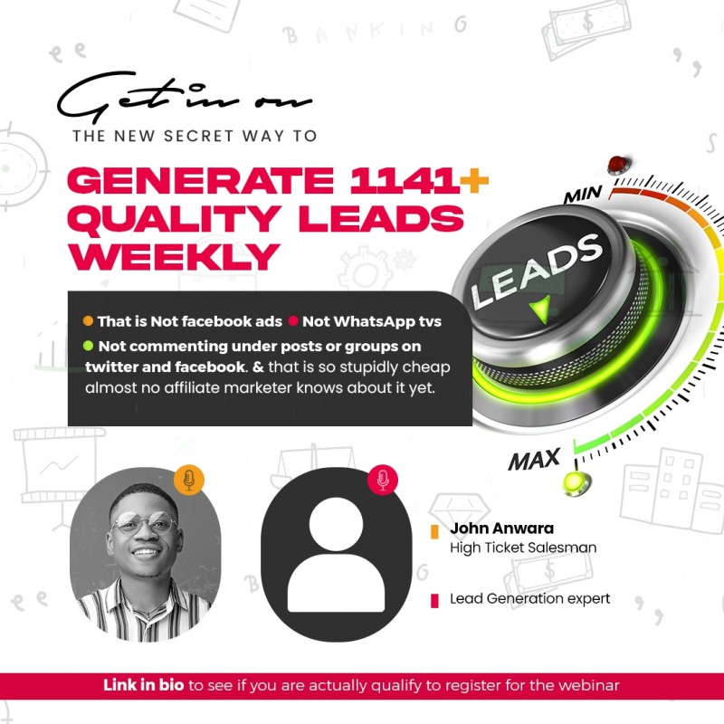 Buy The Unique Lead Generation Webinar for Affiliate Marketers by John Anwara on Selar