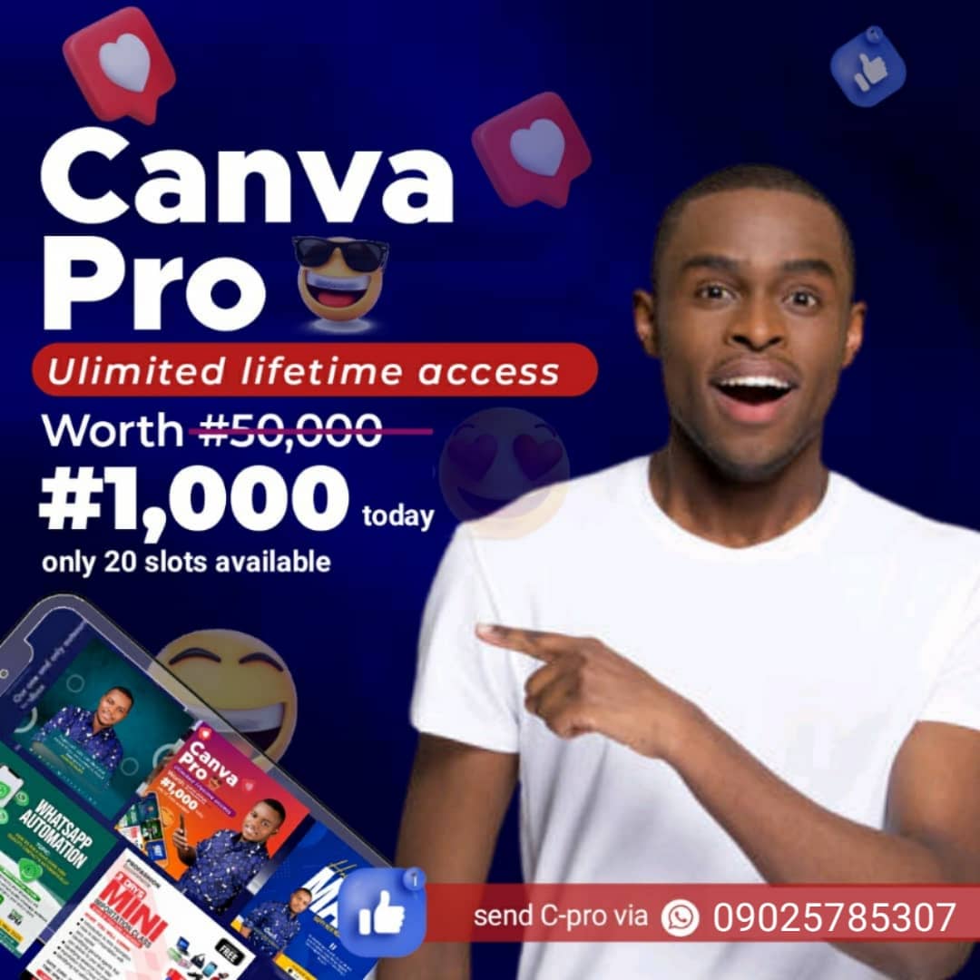 Buy Canva pro package by Iwunna Martina Modupe on Selar