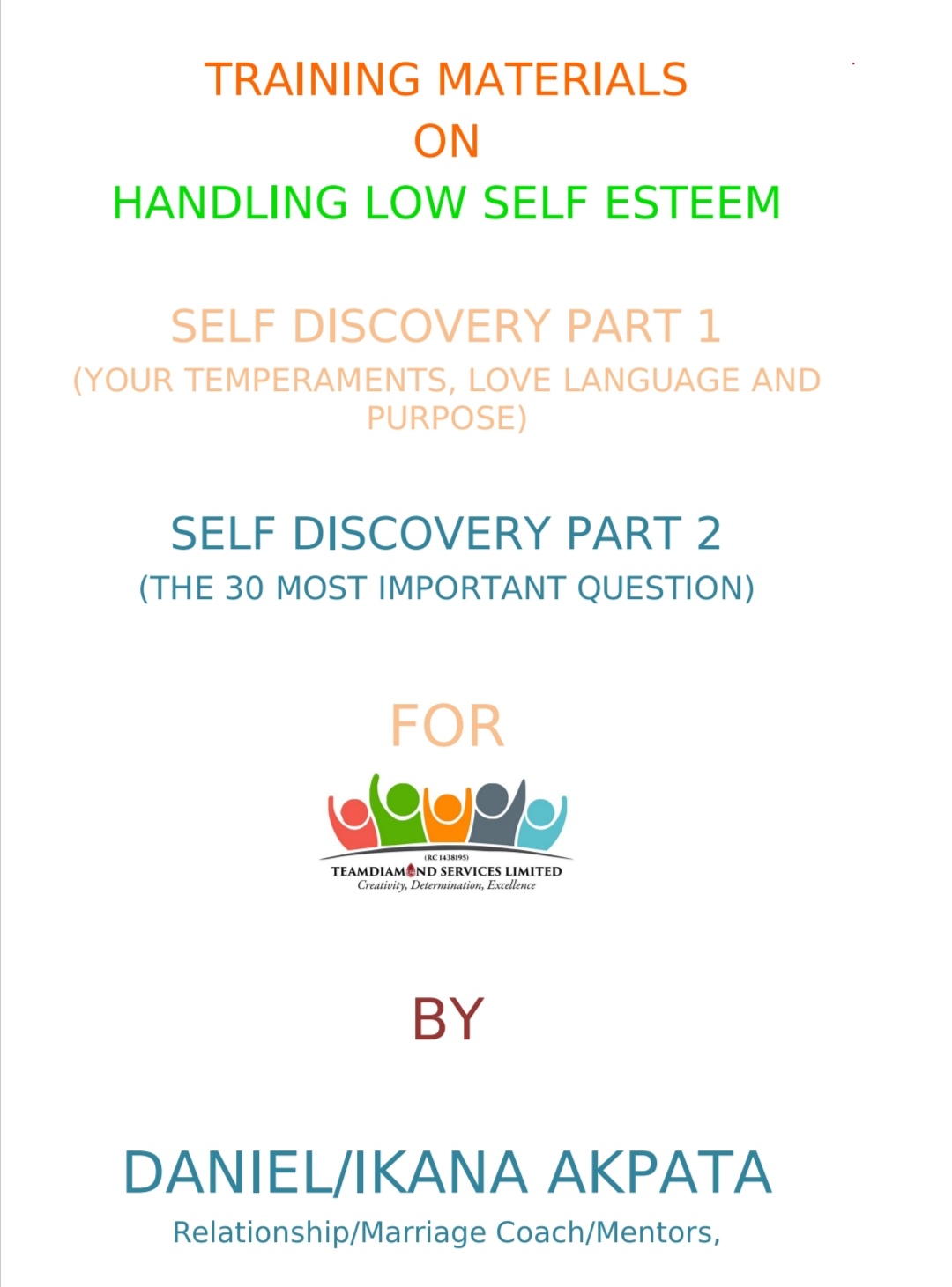 Buy SELF DISCOVERY EBOOK by DANIEL & IKENA AKPATA (Team Diamond) by BUY ...