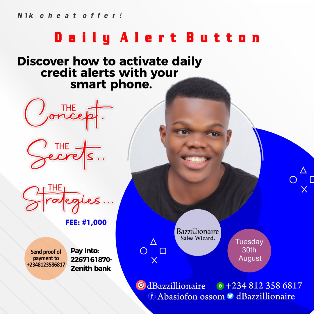 Buy DAILY ALERT BUTTON🔘 by Abasiofon Ossom on Selar