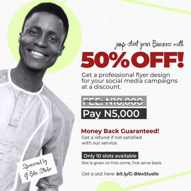 Buy 50% Off for Professional Flyer Design by Believe Godwin on Selar