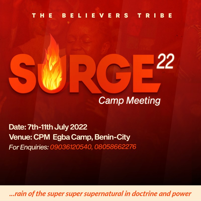 Get SURGE Camp Meeting Accommodation Slot by The Believers Tribe on Selar