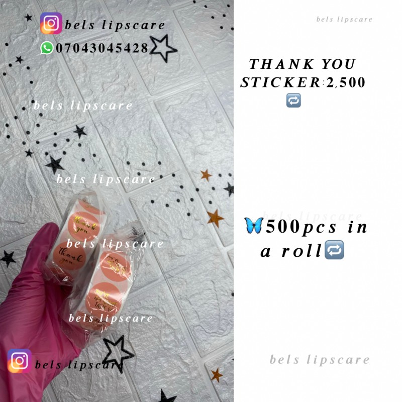 Buy 𝑻𝒉𝒂𝒏𝒌 𝒚𝒐𝒖 𝒔𝒕𝒊𝒄𝒌𝒆𝒓𝒔 by Bels lipscare on Selar