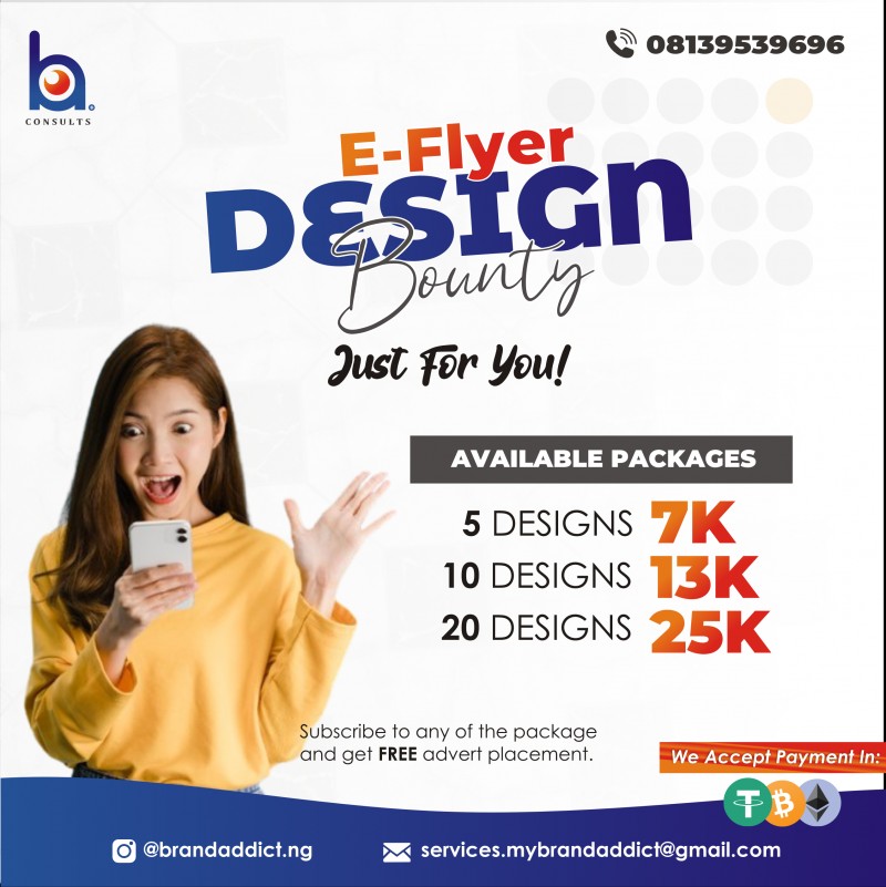 Subscribe E-Flyer Design Bounty by Fajoye Micheal on Selar