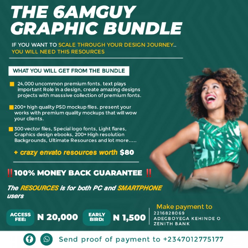 Buy The 6AMGUY GRAPHIC BUNDLE by ADEGBOYEGA Bukunmi on Selar