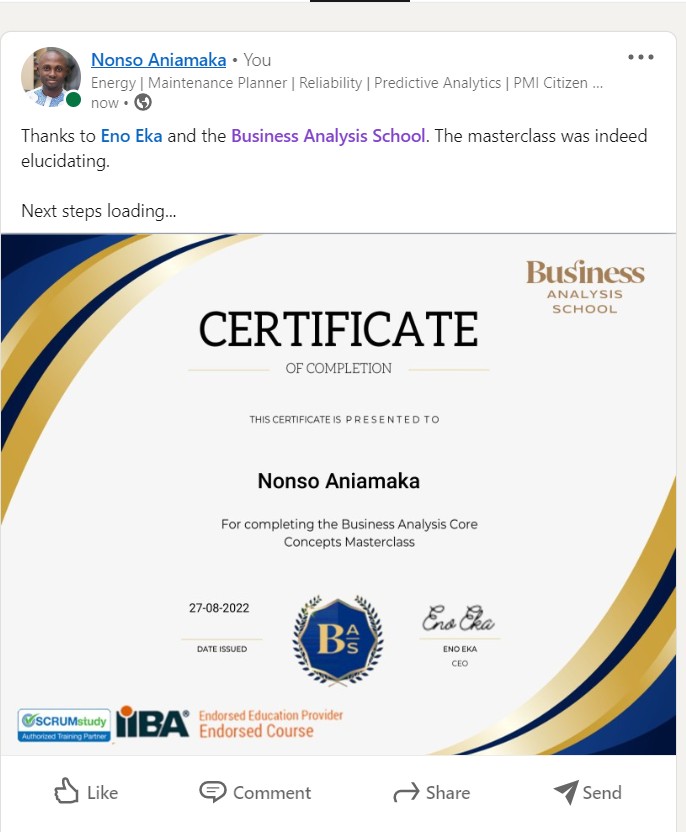 Buy Business Analysis Masterclass by Business Analysis School on Selar
