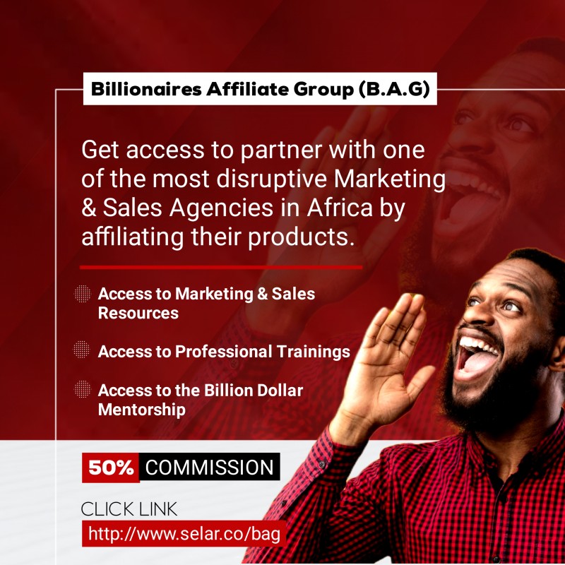 Buy Billionaires Affiliate Group (B.A.G) by Creative Chaos Ltd. on Selar