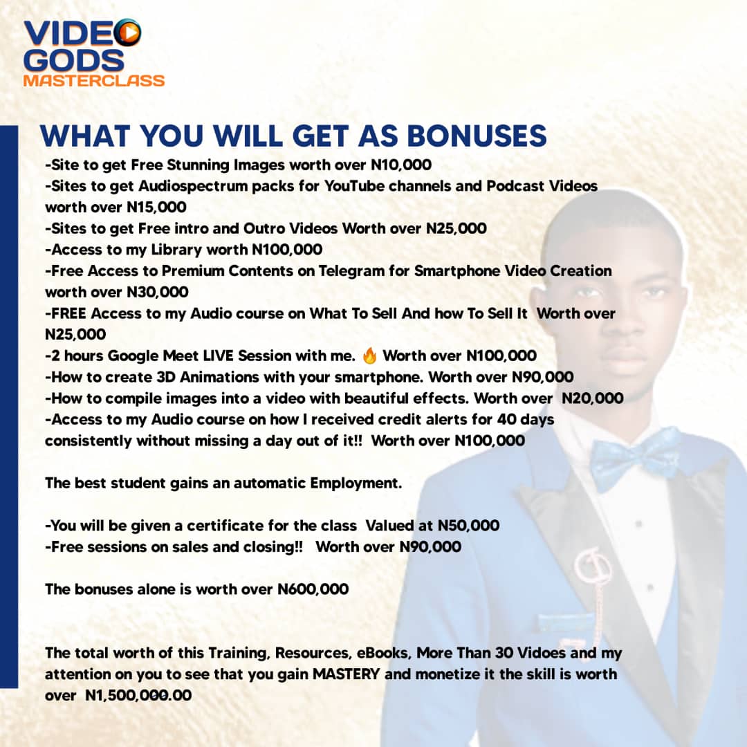 Buy Video God Master Class by Chimezie Collins on Selar