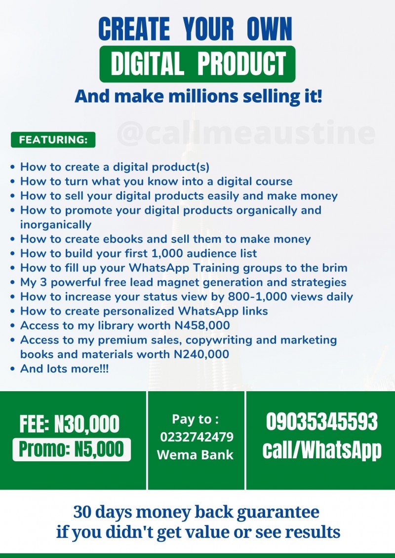 Buy Create Your Own Digital Product and Make Millions Selling It! by ...