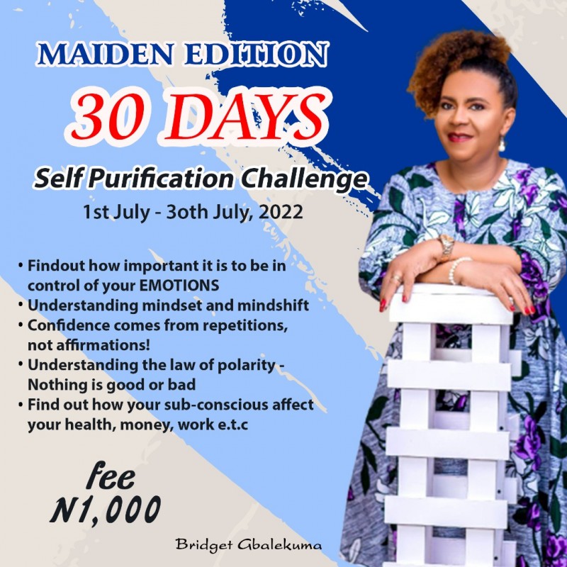 Buy 30 days Self Purification Challenge by Bridget Gbalekuma on Selar