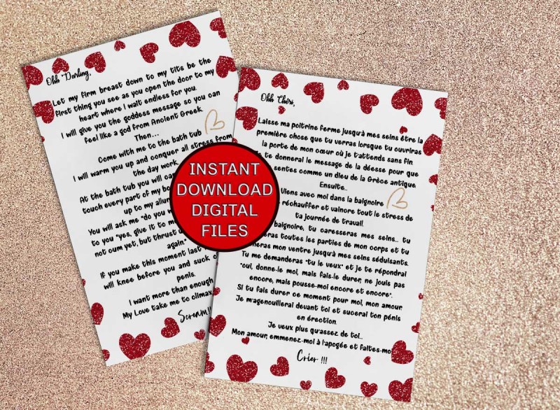 Buy Ohh Darling (English/French) - Printable Romantic, Erotic, Sensual ...