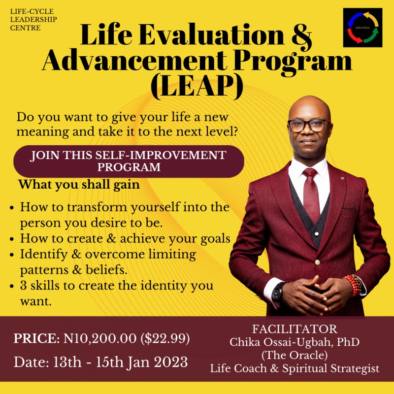 Buy LIFE EVALUATION & ADVANCEMENT PROGRAM (L.E.A.P) by Chika Ossai ...