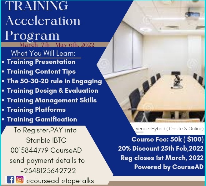 Buy Training Acceleration Program by Temitope Olagunju on Selar