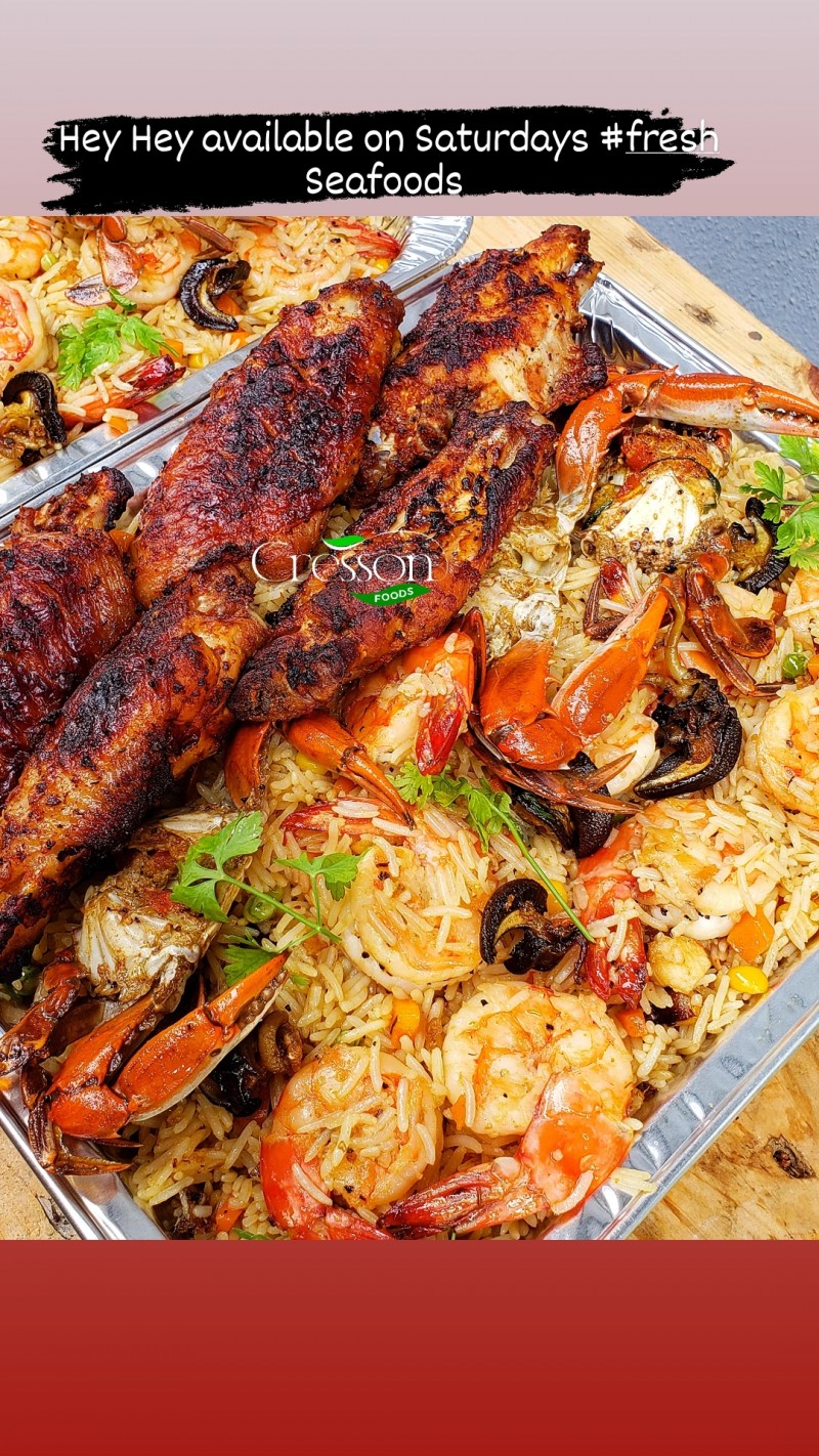 Buy Exotic Seafood fried rice tray by Cresson Foods on Selar