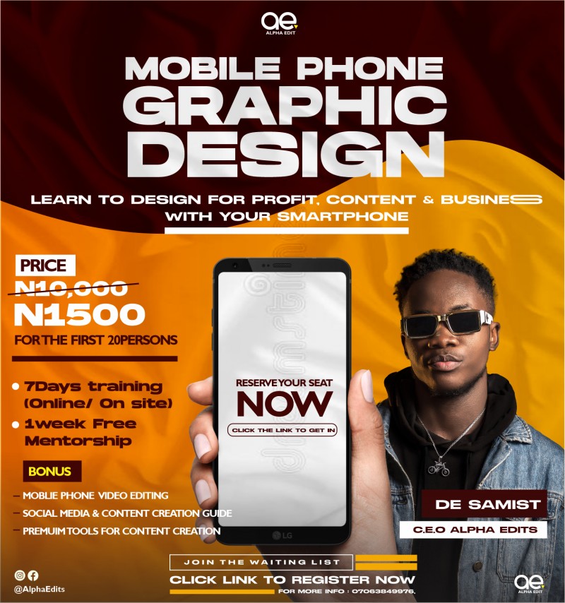 Buy Mobile Phone Graphic Design by Samuel Umuchukwu on Selar