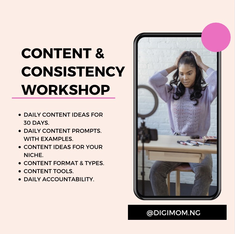 Buy Content & Consistency Workshop by Chidimma Okafor Oladipupo on Selar