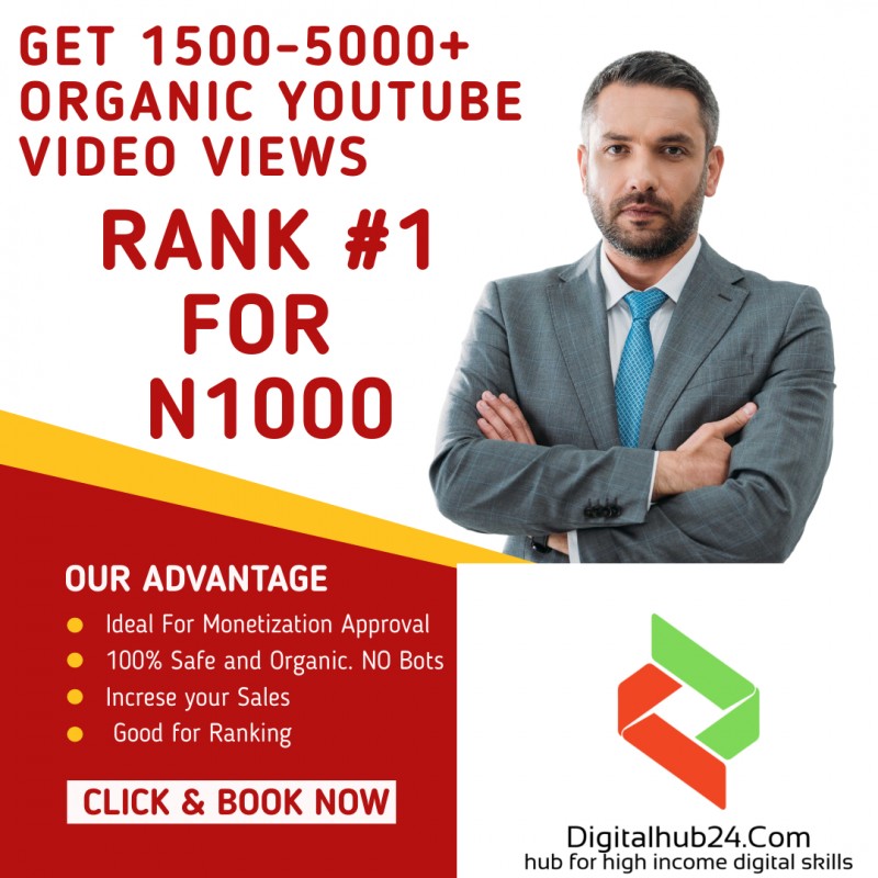 Buy Get 1500-5000+ Organic YouTube Video Views and 100+ Thumbs Ups (free) for ₦1000 only by ...