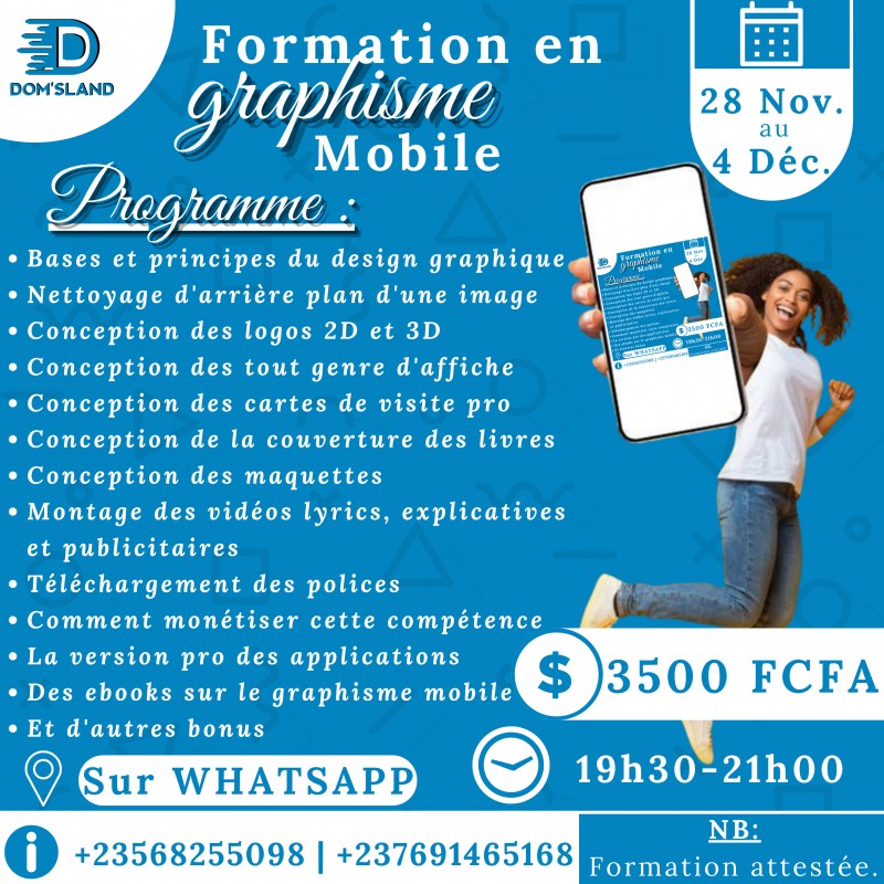 Buy FORMATION EN GRAPHISME MOBILE by Dombaa Dieudonné on Selar