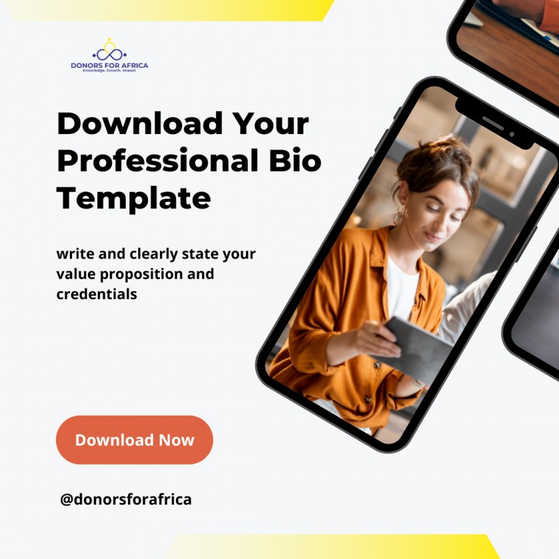 Buy Professional Bio Template by Donors For Africa Foundation on Selar